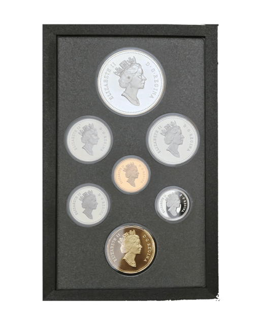 1991 Proof Canadian Coin Set in Black Box – Maritime Coins and Collectibles