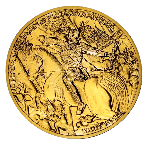 1 oz Silver Four Horsemen of the Apocalypse White Horse Gold Gilt ...