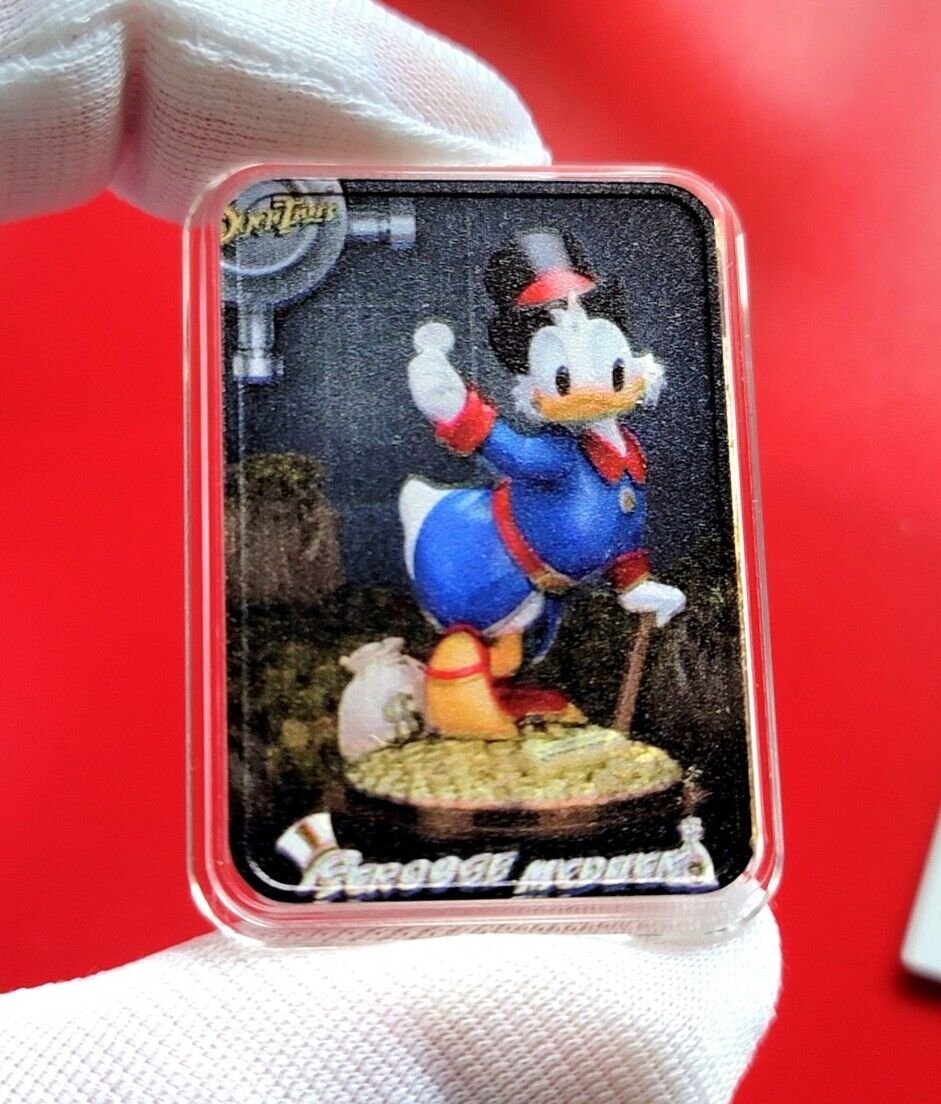 1 oz Silver Scrooge McDuck Rolex “Time is Money” Silver Art Bar w COA ...