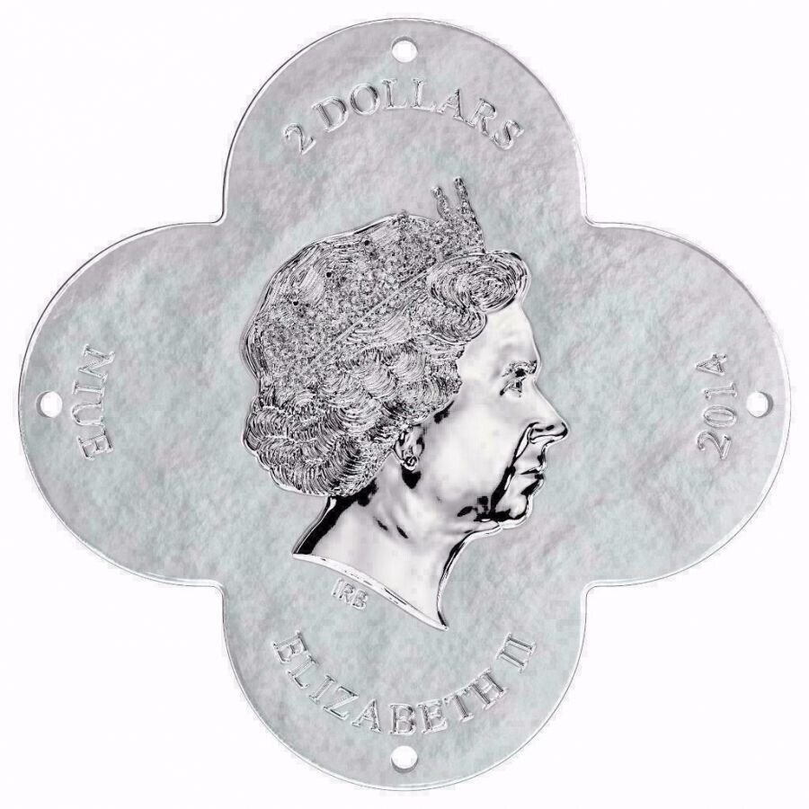 1 oz Silver Coin $2 World Heritage Saint John in Mourning Cross 2014 ...